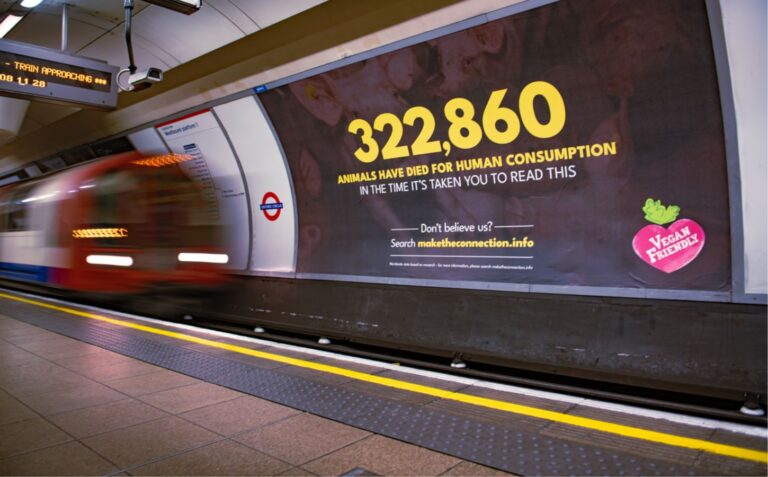 ‘Make The Connection’: Striking Vegan Ad Unveiled On London Underground