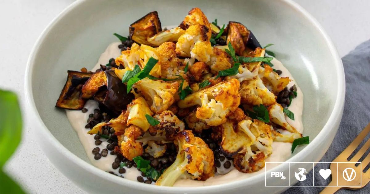 Try This Roasted Cauliflower Bowl With Garlic Confit Yogurt Dip
