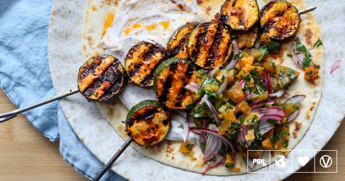 These Spicy Courgette Kebabs With Apricot Salsa Are Perfect For BBQs