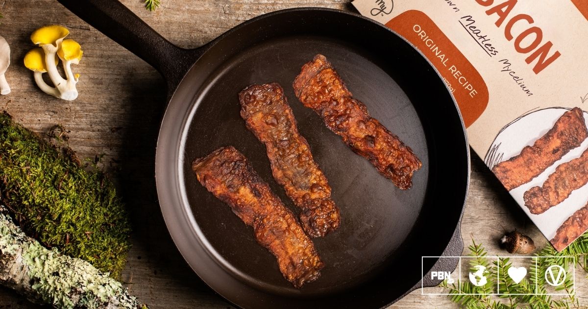 Mycelium Bacon Strips Now Available In The US