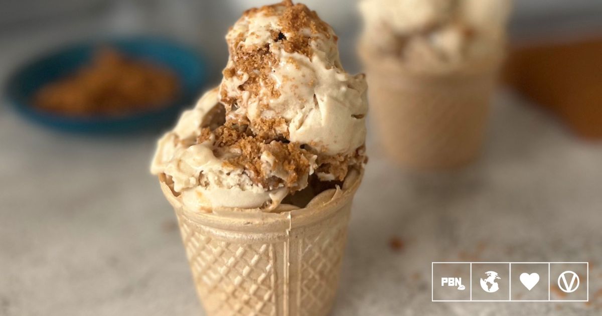 Try This Easy 4-Ingredient Vegan Biscoff Ice Cream