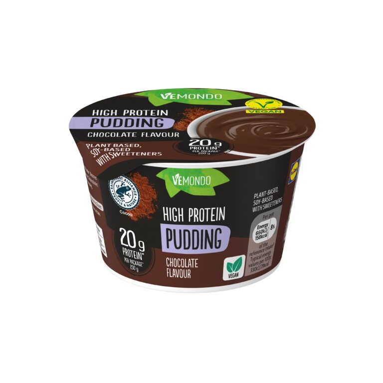 Lidl Introduces High-Protein Vegan Pudding Pots In Three Flavors