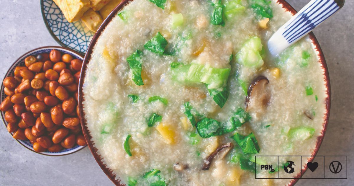 Pak Choi Congee (Chinese Rice Porridge)