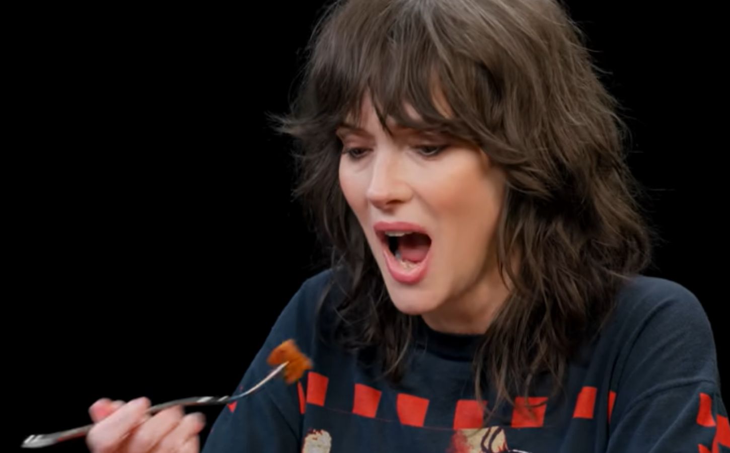 Stranger Things Star Winona Ryder Tackled Spicy Tofu On 'Hot Ones'