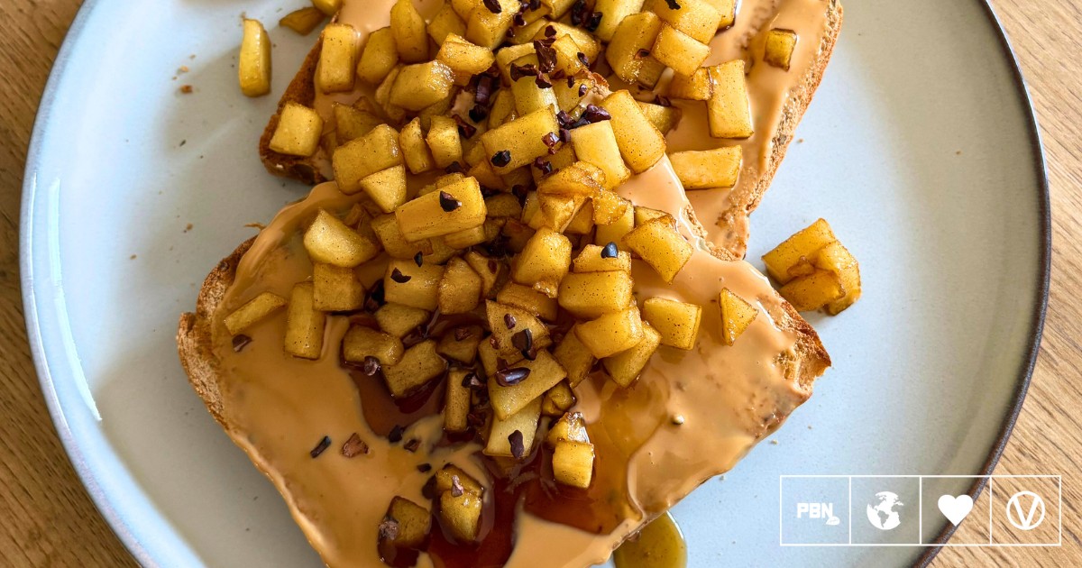 Zero Waste Caramelized Apple Toast